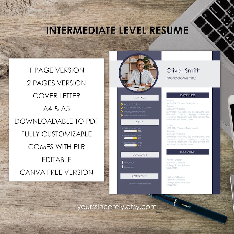 Intermediate Level Resume - Etsy