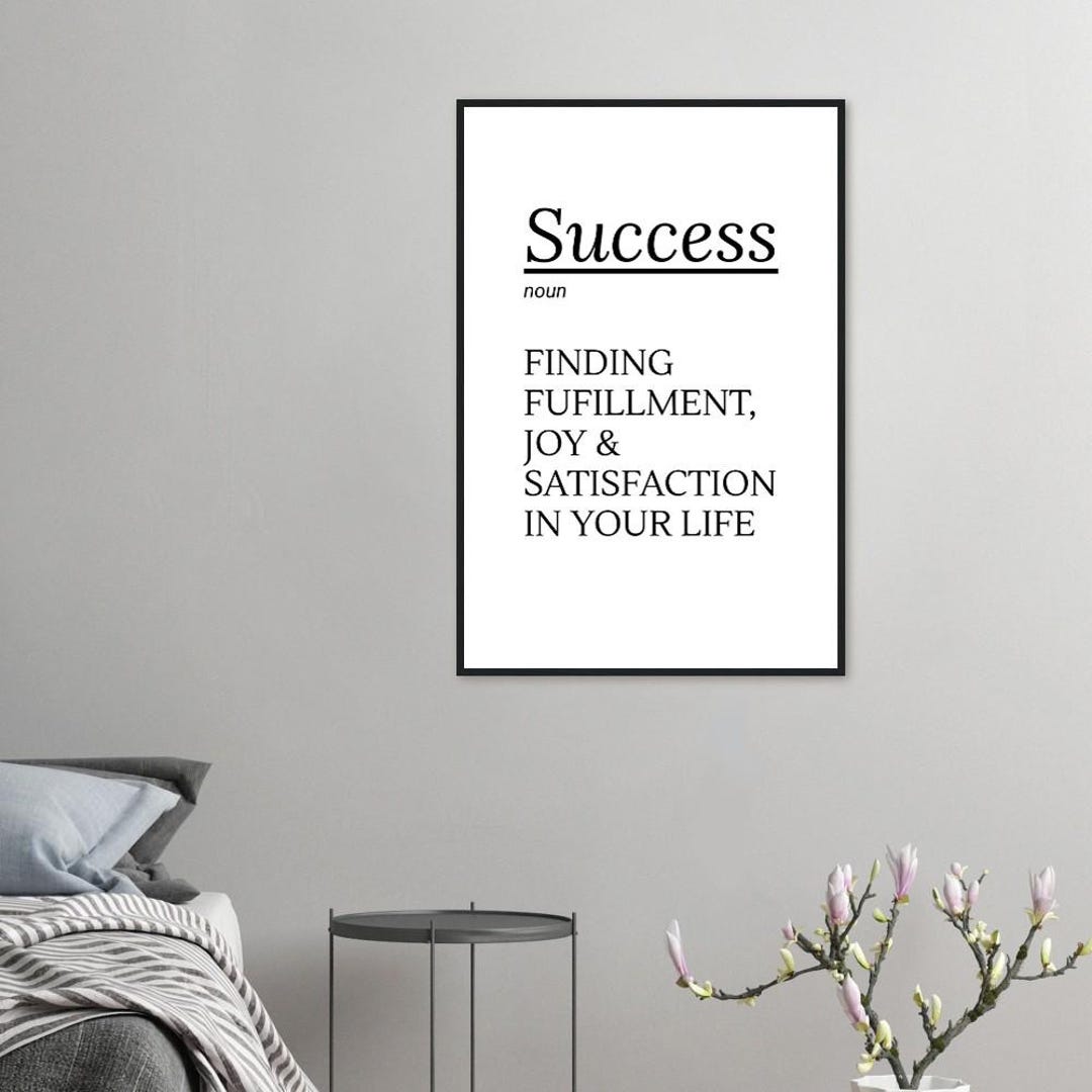 Success Quote Poster Art, Office Wall Art, Leadership Motivational Art ...