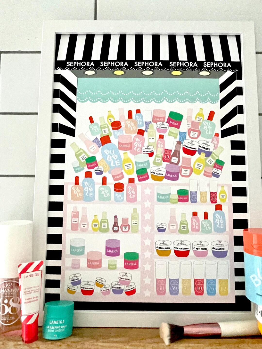 Sephora Print, Personalised Beauty Print, Girls Room Decor - Etsy
