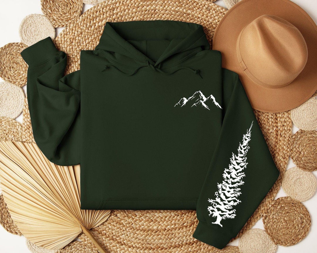 Camping Hoodie, Outdoors Hoodie, Forest Hoodie, Aesthetic Pine Tree ...