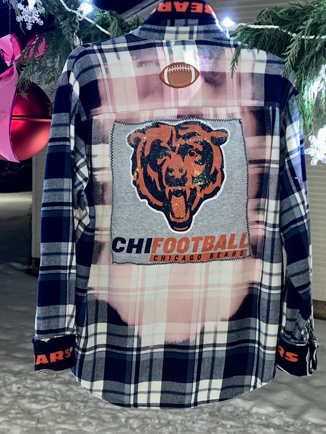 Chicago Bears Flannel With Scarf - Etsy