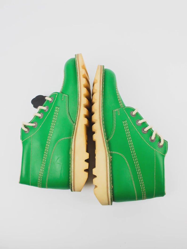 Kickers Kick Hi Green Leather Boots | Size 38 EU / 24 Cm | Classic ...