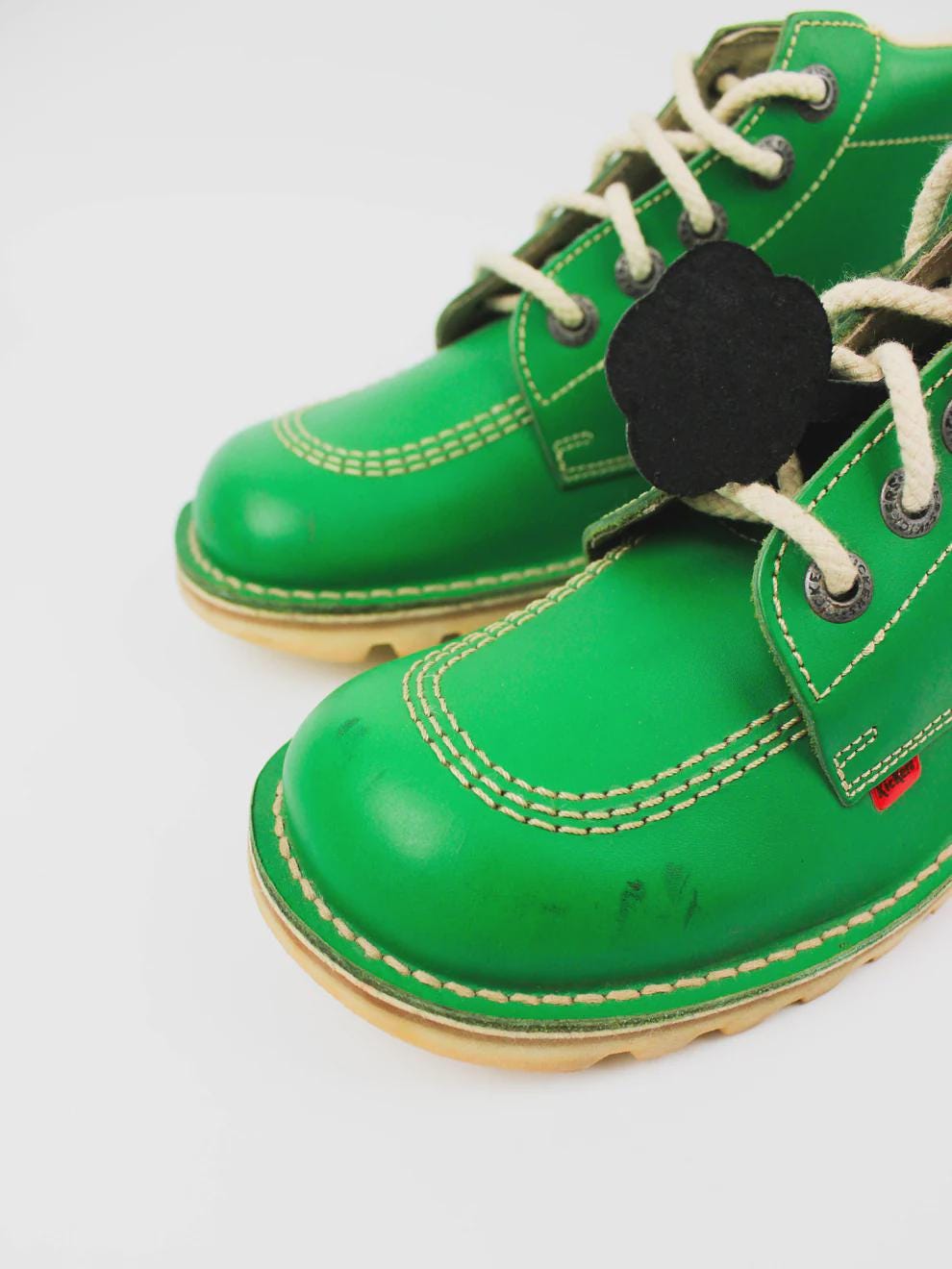 Kickers Kick Hi Green Leather Boots | Size 38 EU / 24 Cm | Classic ...