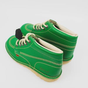 Kickers Kick Hi Green Leather Boots | Size 38 EU / 24 Cm | Classic ...