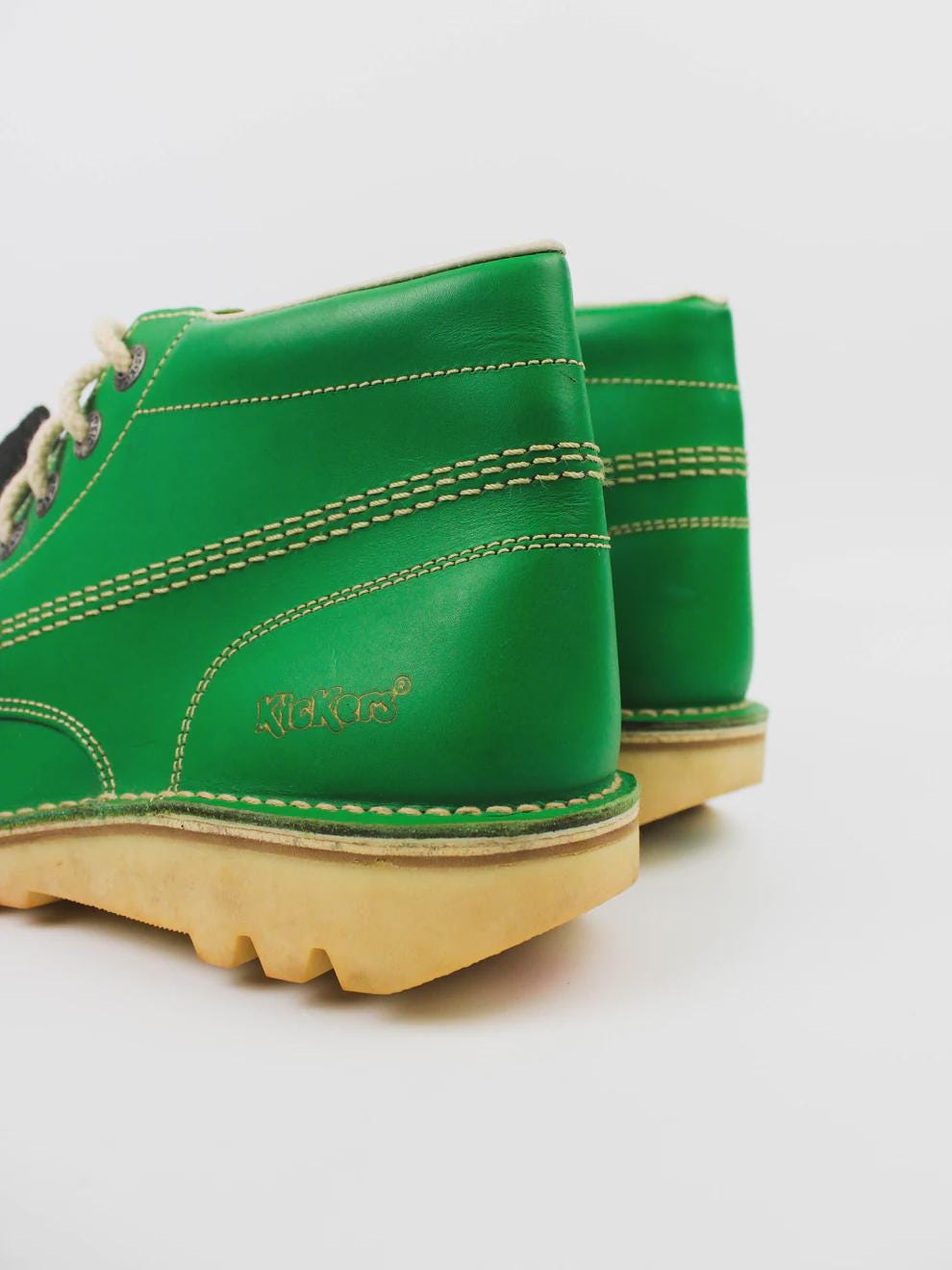 Kickers Kick Hi Green Leather Boots | Size 38 EU / 24 Cm | Classic ...