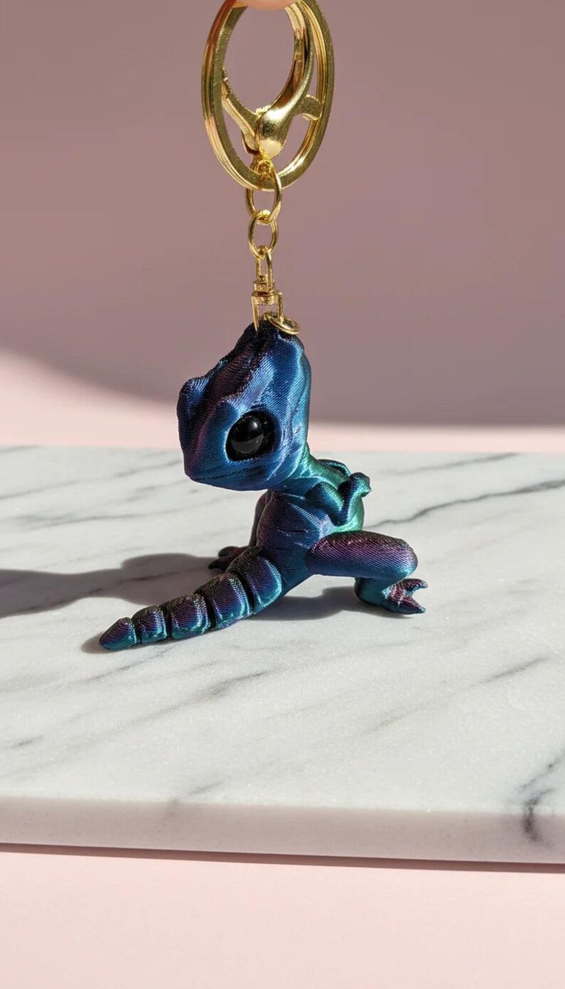 3D Printed Articulated Fantasy Baby Dinosaur : Bioplastic Fidget Key ...