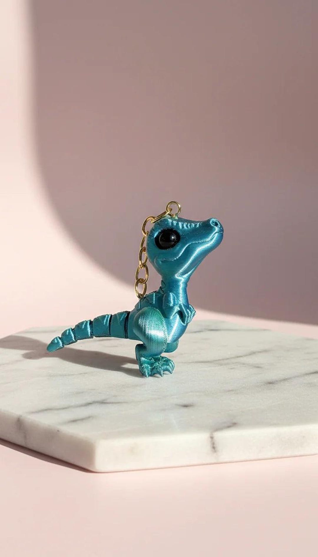 3D Printed Articulated Fantasy Baby Dinosaur : Bioplastic Fidget Key ...