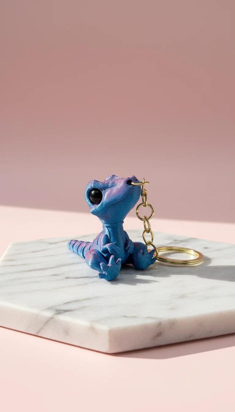 3D Printed Articulated Fantasy Baby Dinosaur : Bioplastic Fidget Key ...