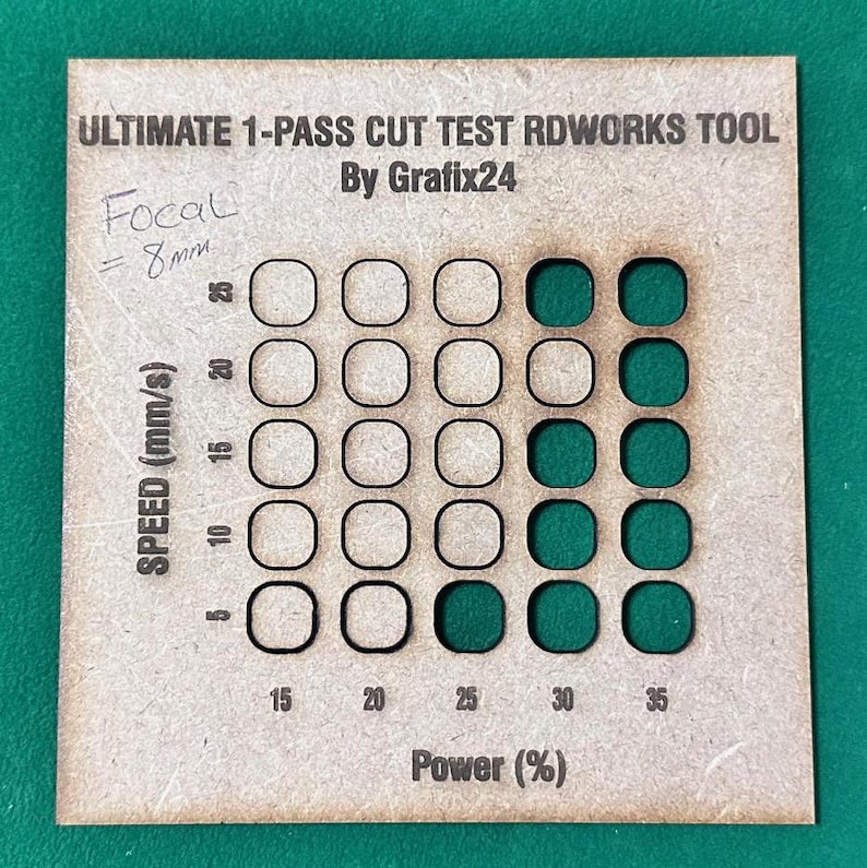 Material Rdworks Laser Cut Test Tool and Focal Point Tool - Etsy