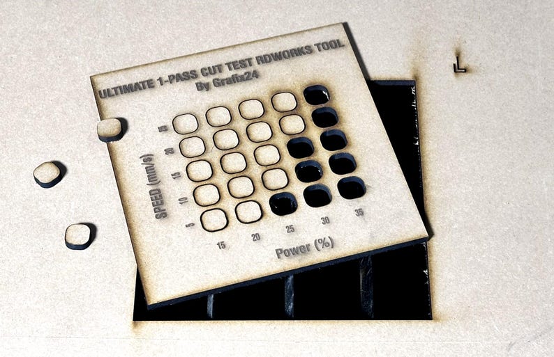 Material Rdworks Laser Cut Test Tool and Focal Point Tool - Etsy