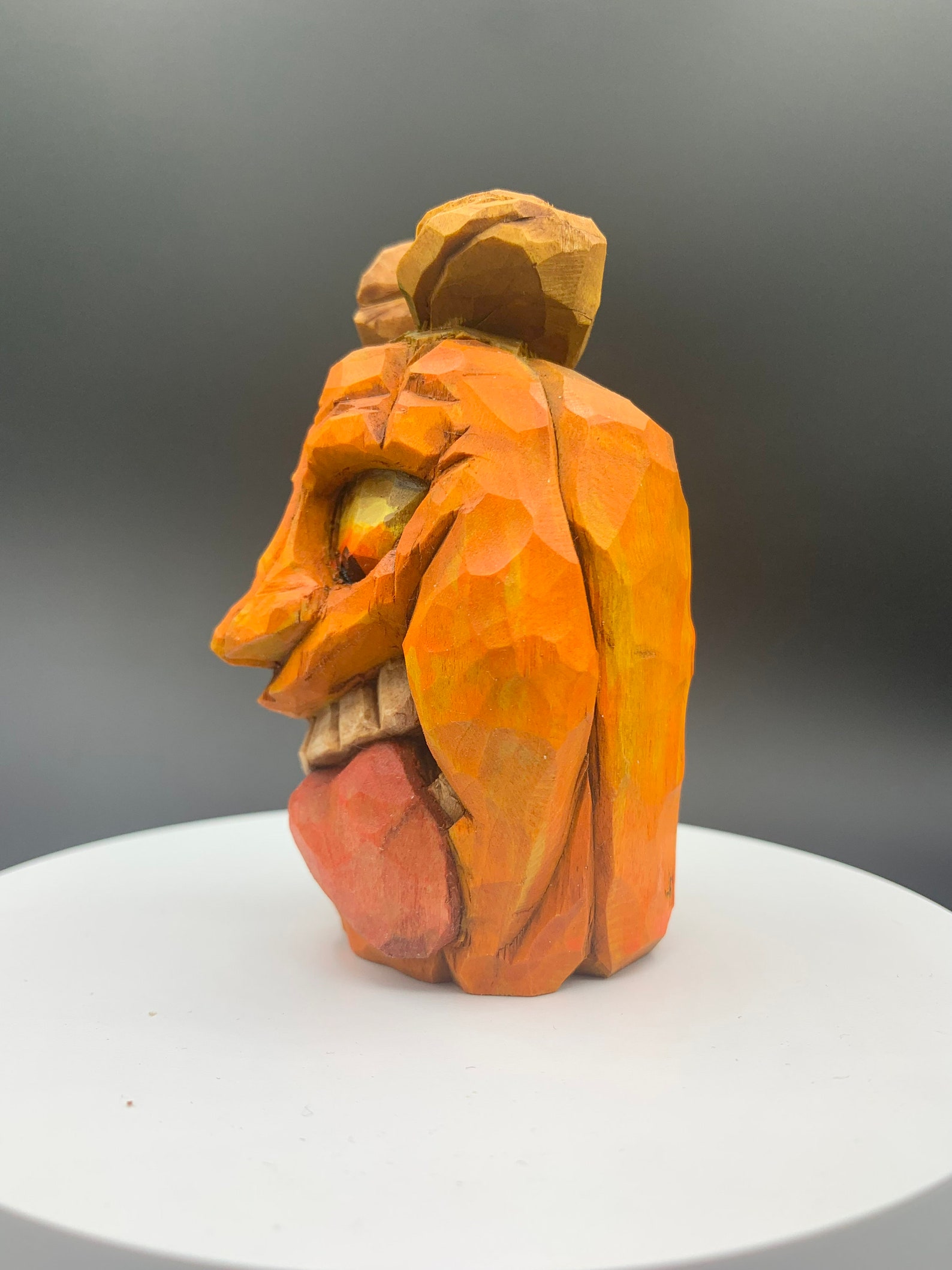 Goofy Funny Face, Jack-o-lantern, Wood Carving - Etsy