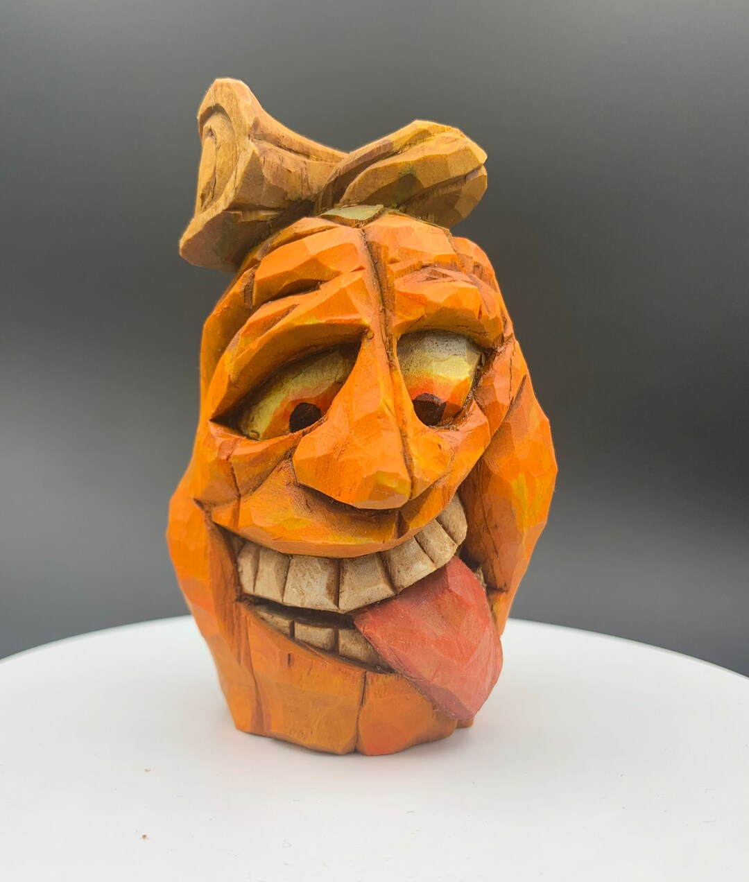 Goofy Funny Face, Jack-o-lantern, Wood Carving - Etsy