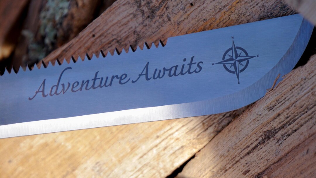 Adventure Machete Custom Engraved 18'' Blade With Sheath, Outdoor Gear ...