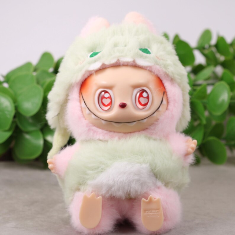 Handmade Labubu Doll Cute Kawaii Dinosaur Costume With Monster Hat ...