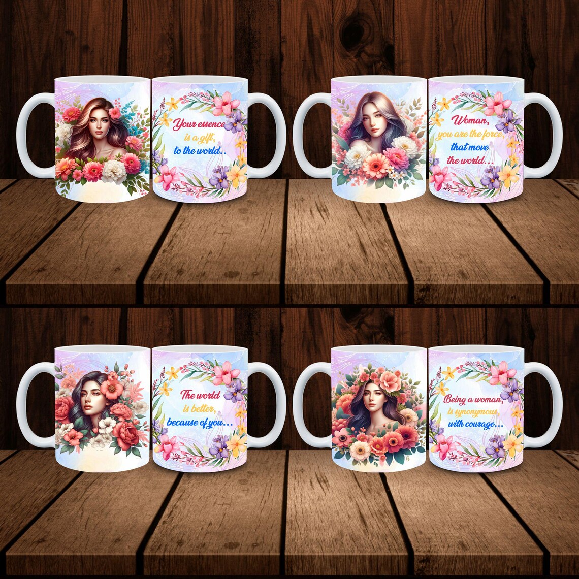 30 Women's Day Mug Designs 11 Oz. 30 Png Templates for Sublimation ...