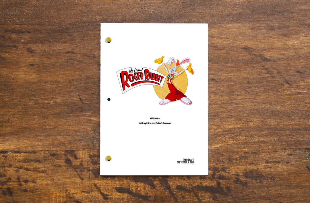 Who Framed Roger Rabbit Movie Script Complete Screenplay Reprint Unique ...