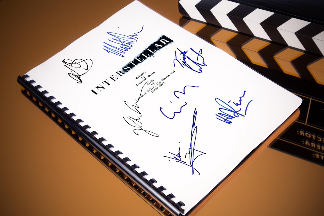 Interstellar Movie Screenplay Complete Script Signed Reprint ...