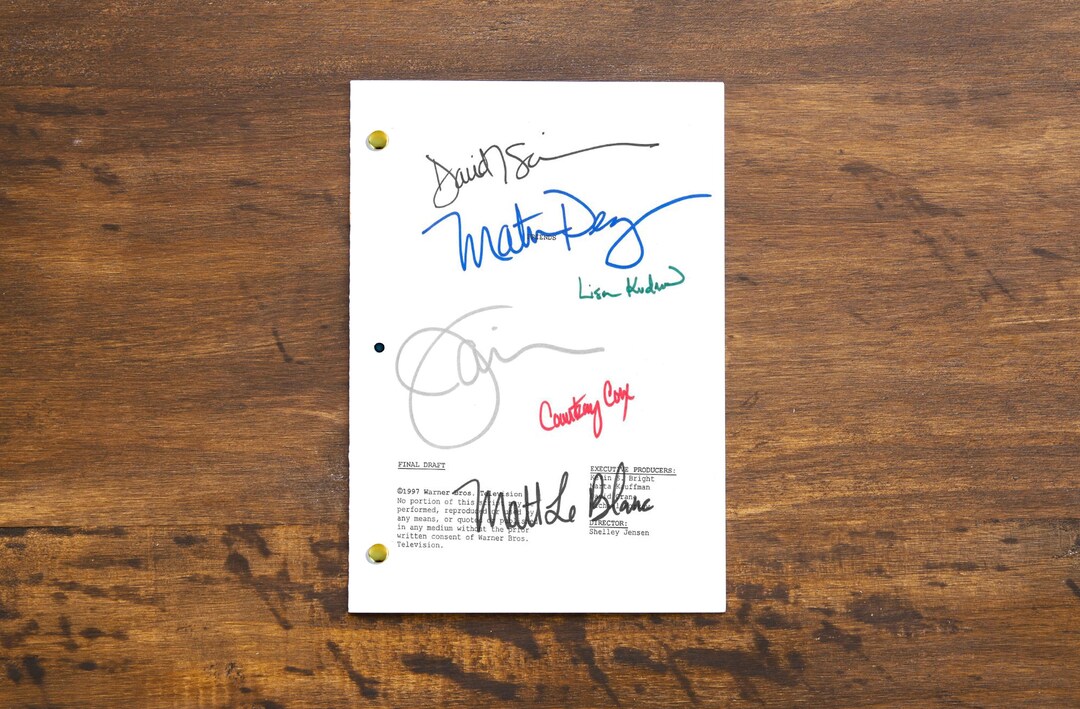 Friends Complete Tv Script Series Reprint Signed Screenplay, Birthday ...