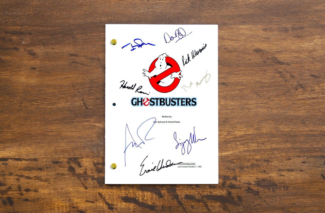 Ghostbusters Movie Script Reprint Screenplay Autograph Bill Murray ...