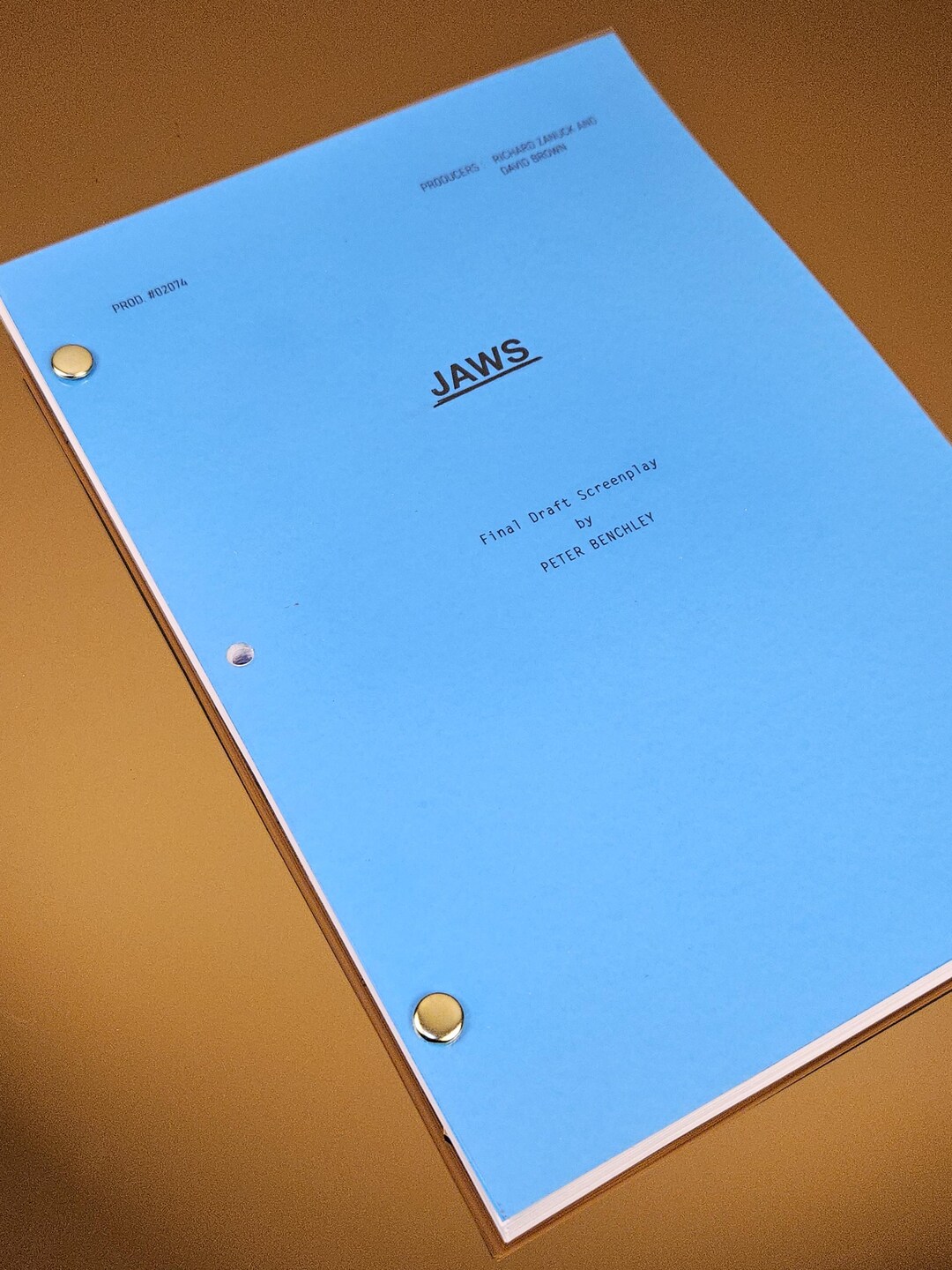 Jaws Movie Screenplay Reprint Full Script Steven Spielberg Original ...