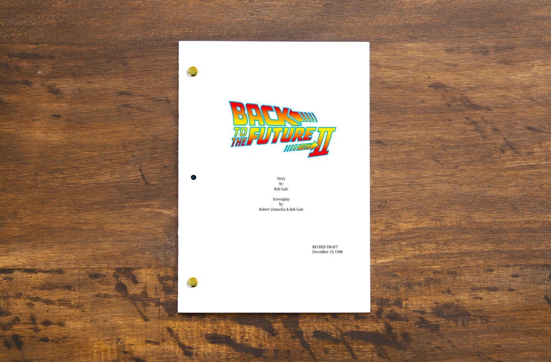 Back to the Future 2 Movie Screenplay Complete Script Reprint Michael J ...