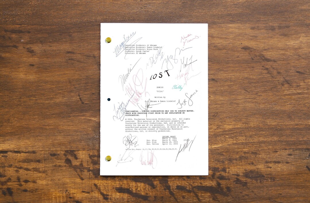 Lost Tv Show Reprint Script Signed Television Screenplay Evangeline ...