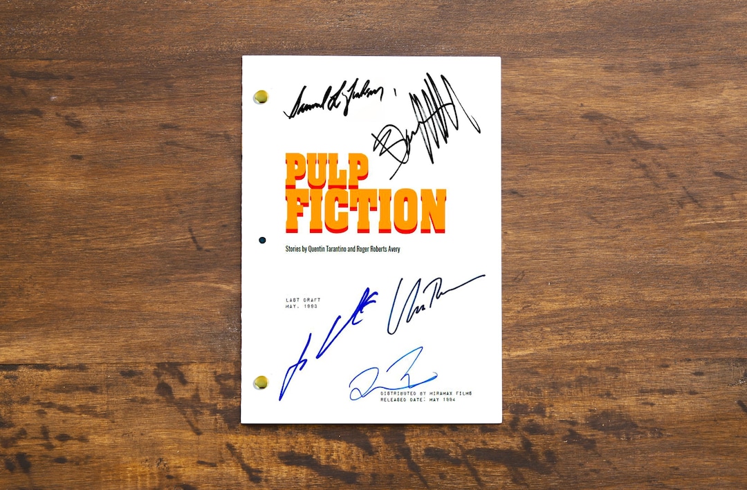 Pulp Fiction Movie Script Reprint Screenplay Signed Autograph Tarantino ...