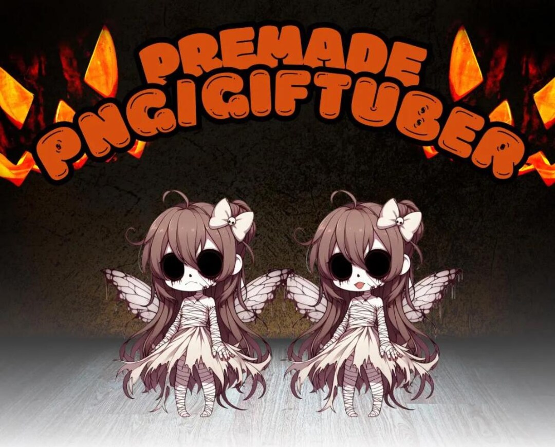 Mummy Ghost Fairy Girl - Halloween - Premade Chibi PNG Tuber - Kawaii ...