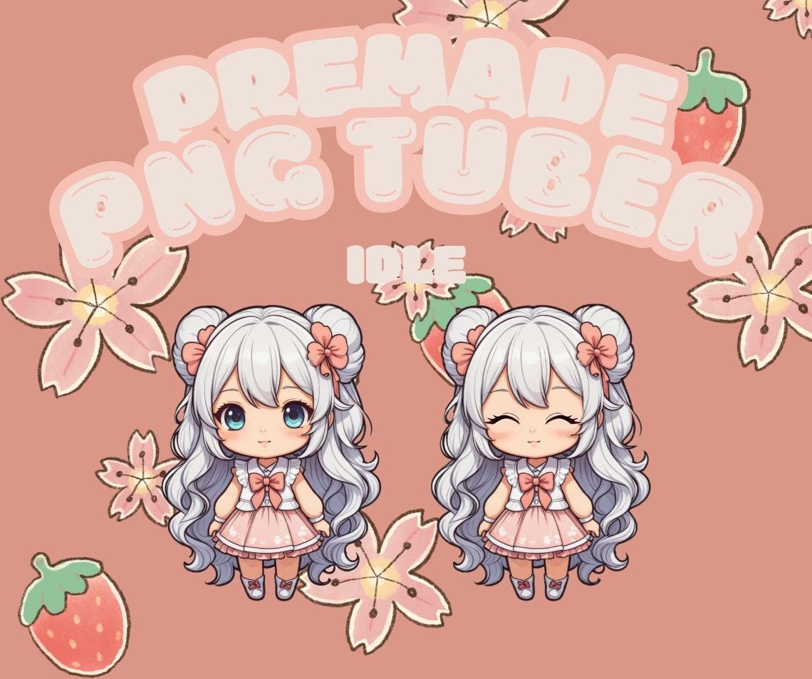 Premade Chibi Png Tuber - Kawaii Model Veadotube Mini - Vtuber Girl ...