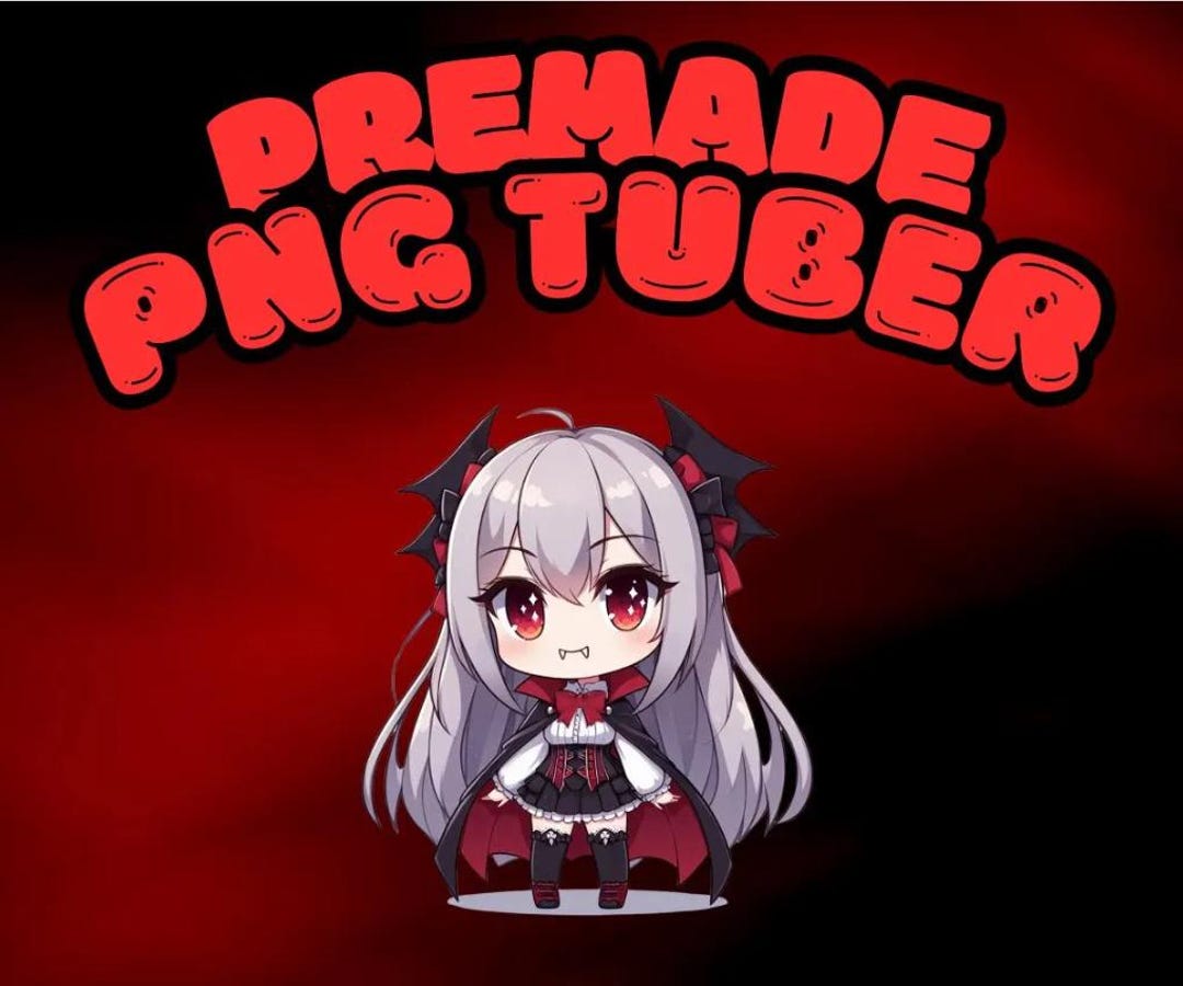 Vampire Girl - Premade Chibi PNG Tuber - Kawaii Model Veadotube Mini ...