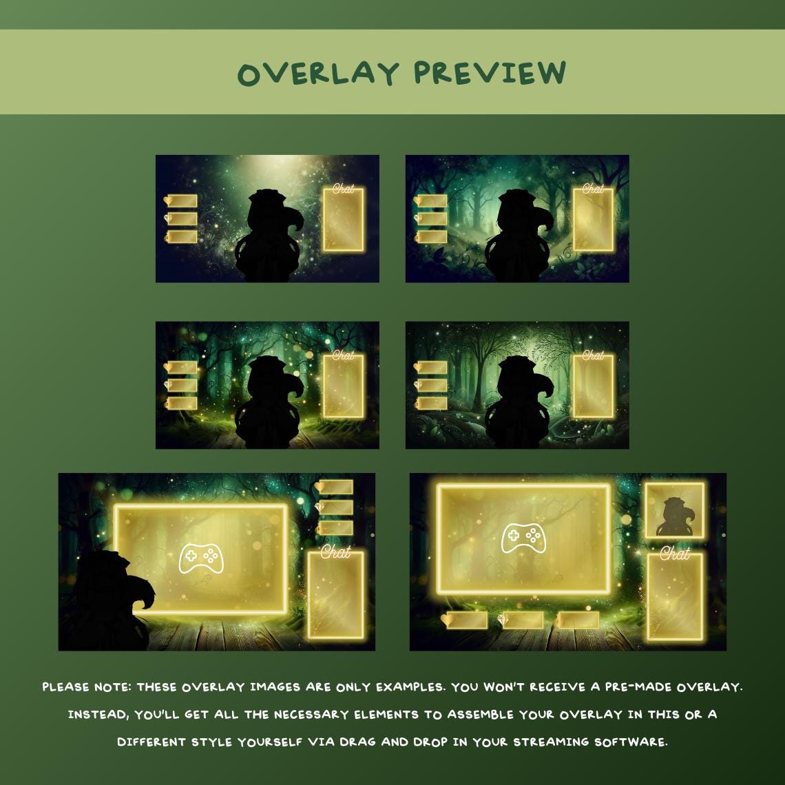 Enchanted Forest Stream Overlay Pack Mystical Vtuber Setup With ...
