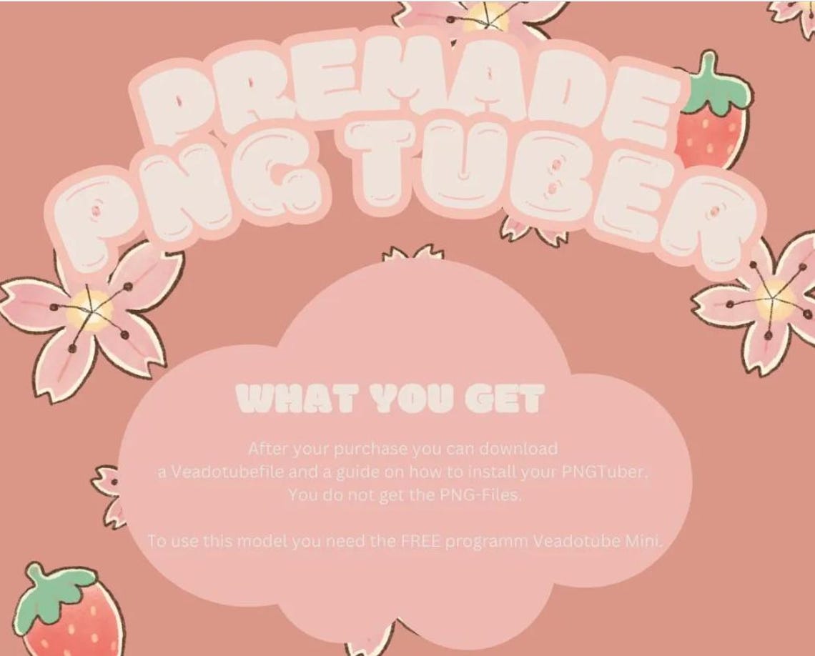 Premade Chibi Png Tuber - Kawaii Model Veadotube Mini - Vtuber Girl ...