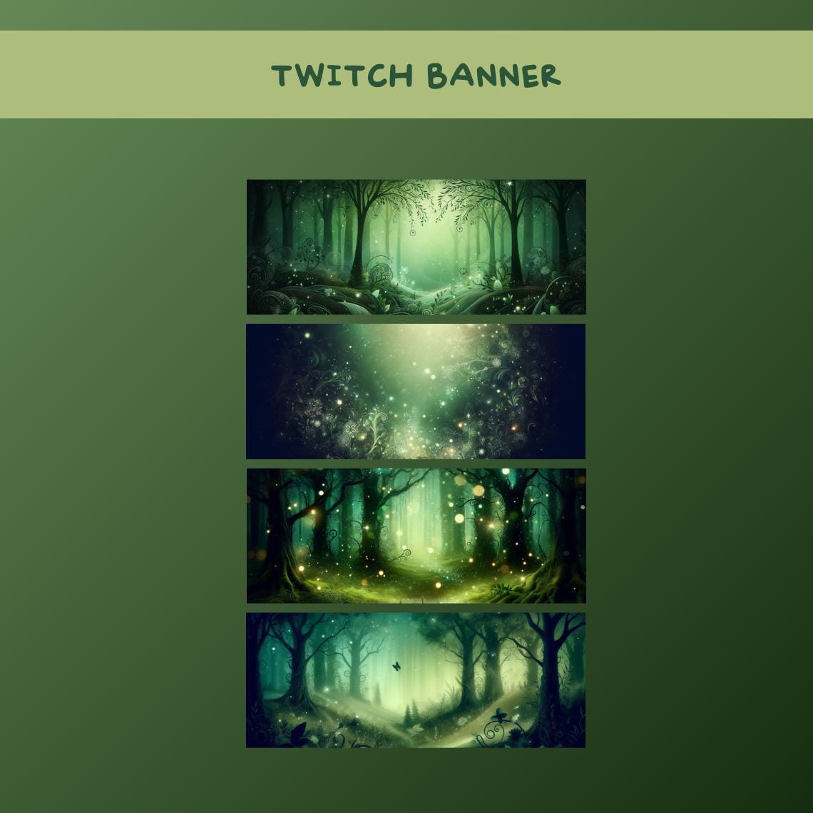 Enchanted Forest Stream Overlay Pack | Mystical Vtuber Setup With ...
