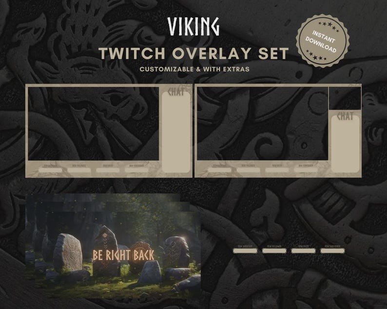 Viking Overlay | Complete Stream Package for Twitch, Youtube & Others ...