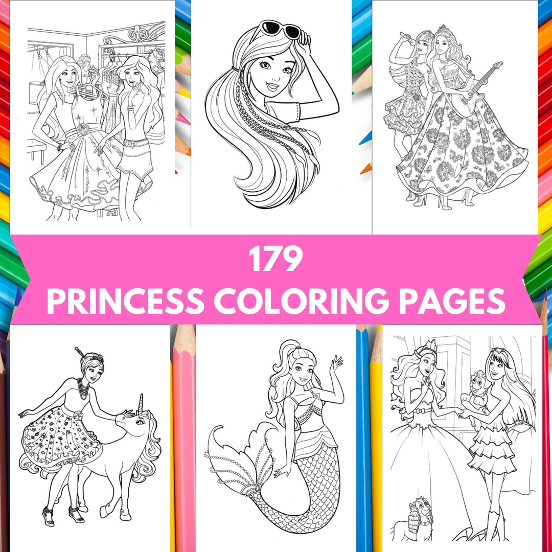 179 Princess Coloring Pages, Princess Coloring Book, Princess Coloring ...
