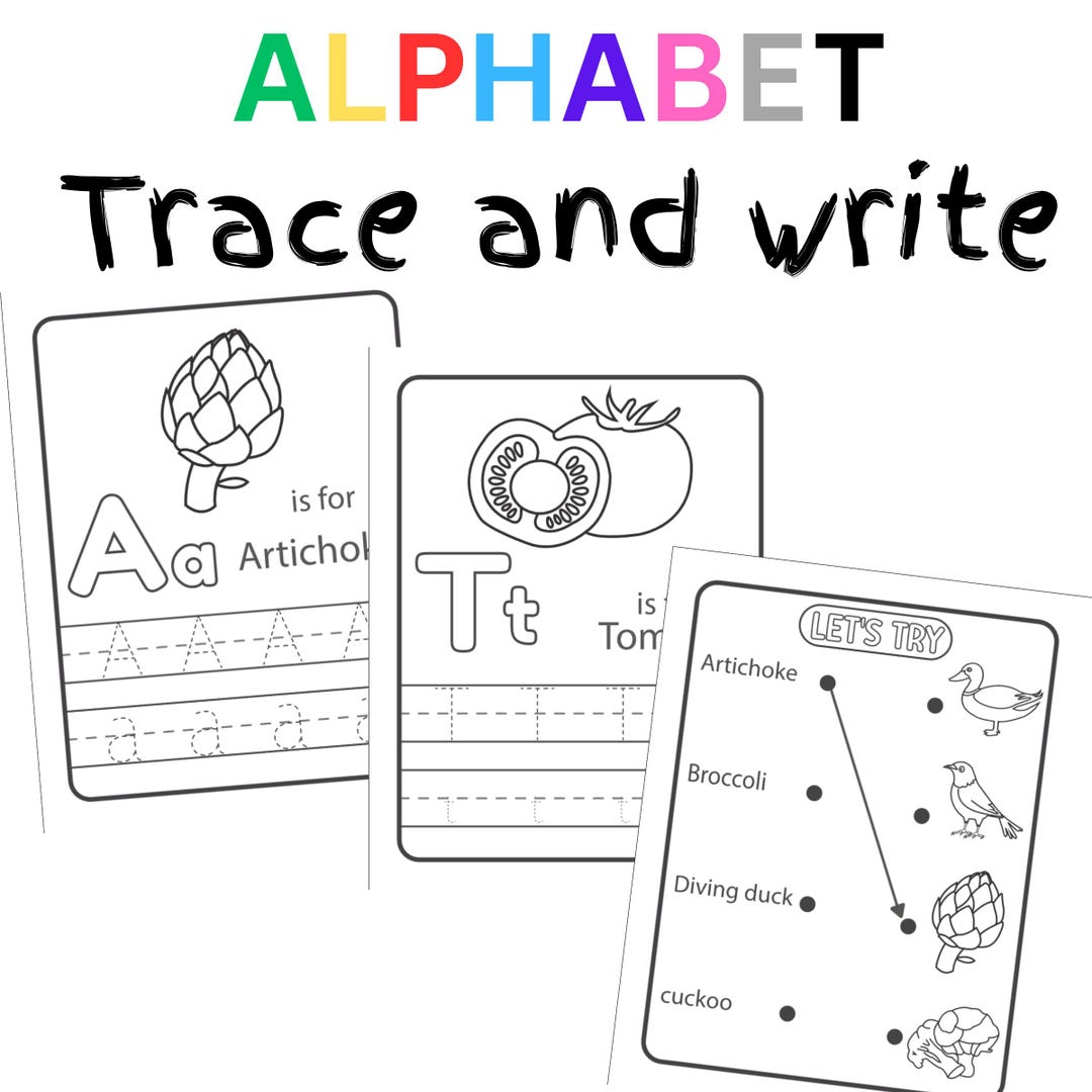 Alphabet Tracing and Write, Alphabet Trace Kids Activity Book ...