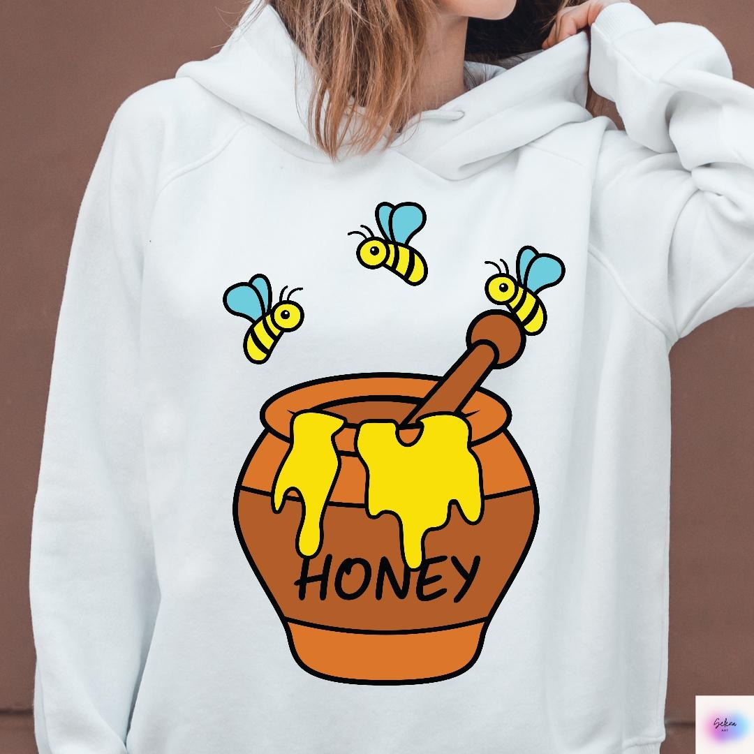 Pote de mel SVG PNG, arquivo de corte SVG de mel de abelha, imagem de ...