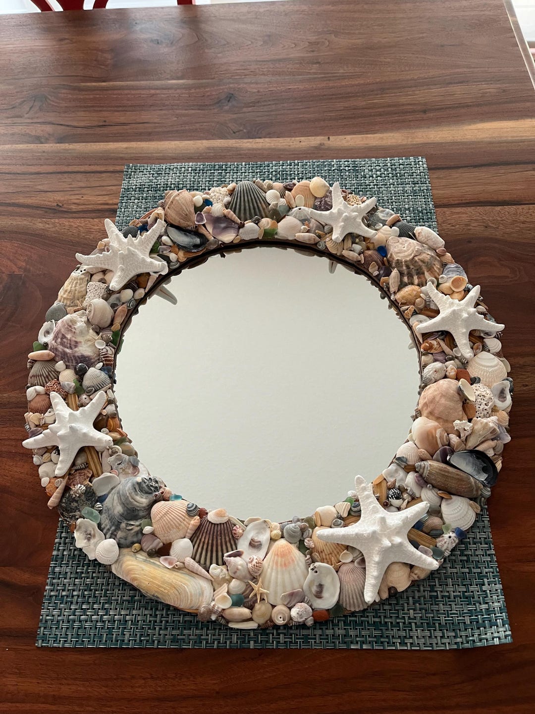 Seashell Mirror, Nautical Mirror, Beachy Mirror, Coastal Mirror, Beach ...