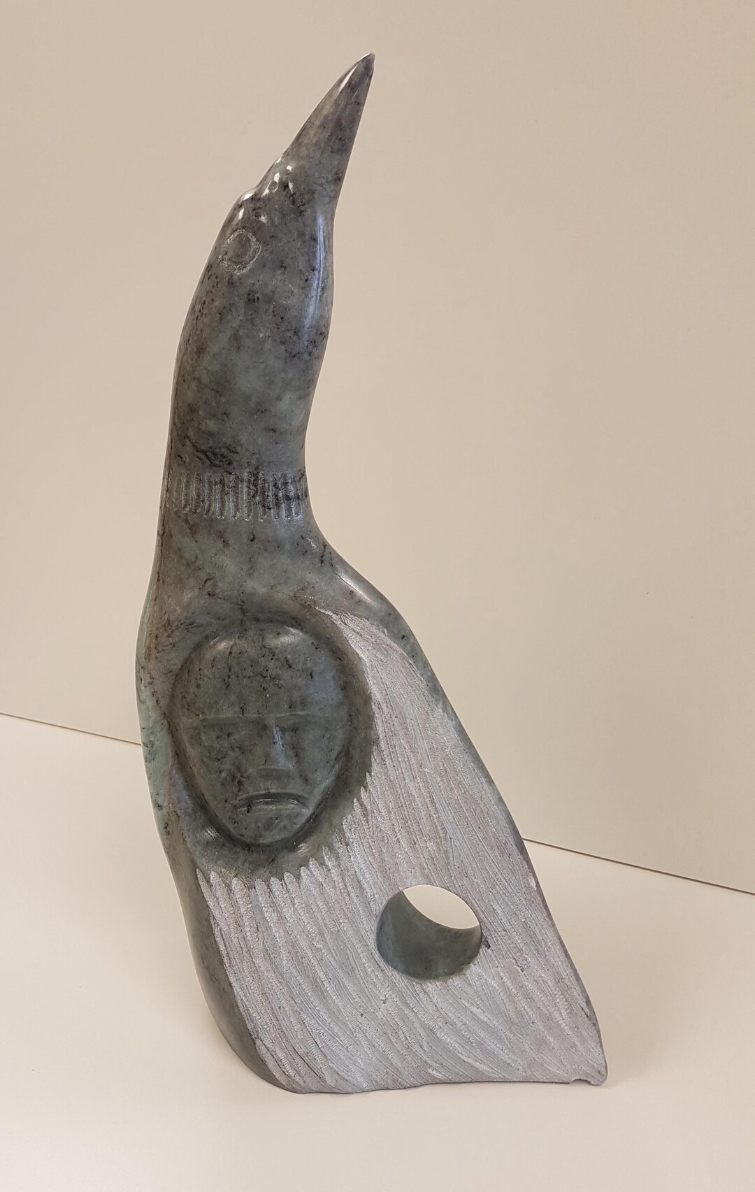 Dene Soapstone Sculpture: Blind Boy and the Loon Legend - Etsy