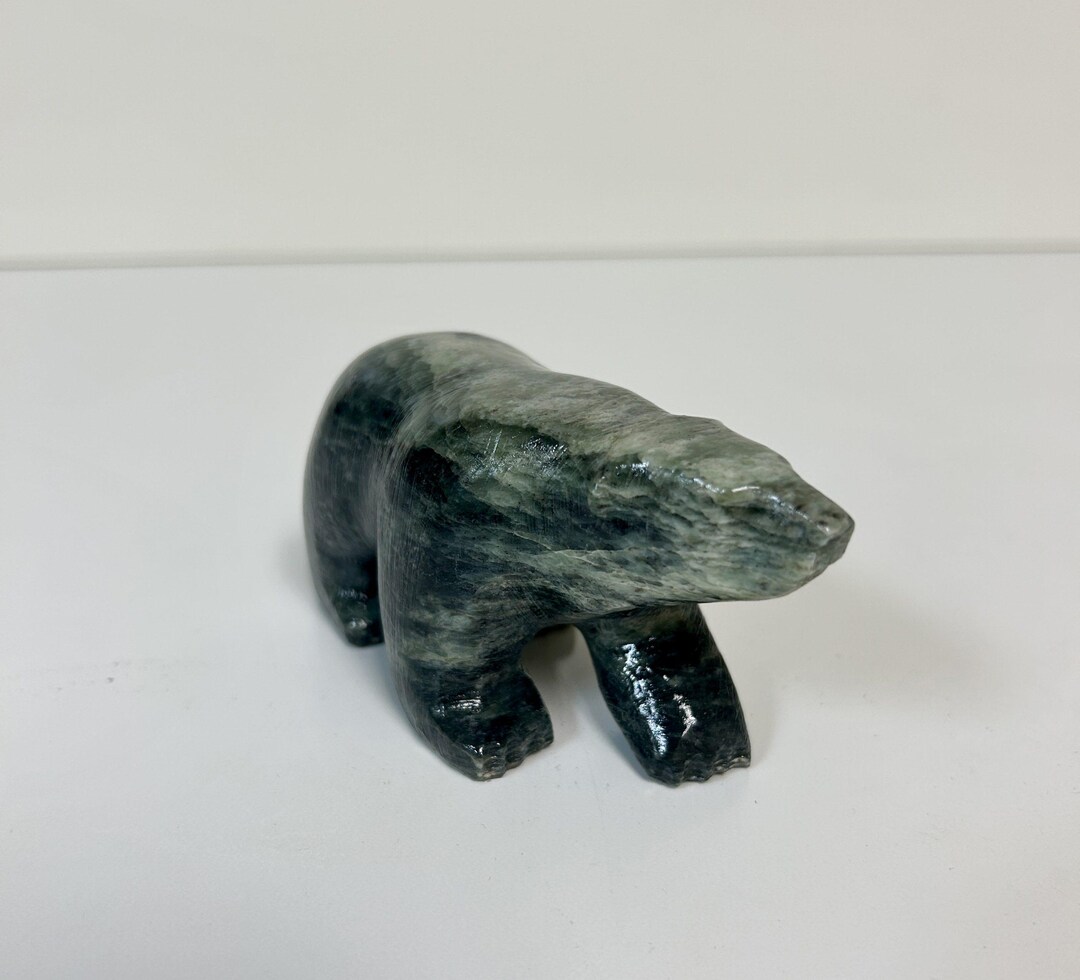 Soapstone Polar Bear Carving: Indigenous Art by Anthony Antoine - Etsy