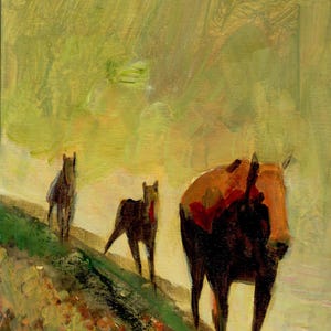 Original Horse Painting: Indigenous Art by Linus Woods (12x9) - Etsy