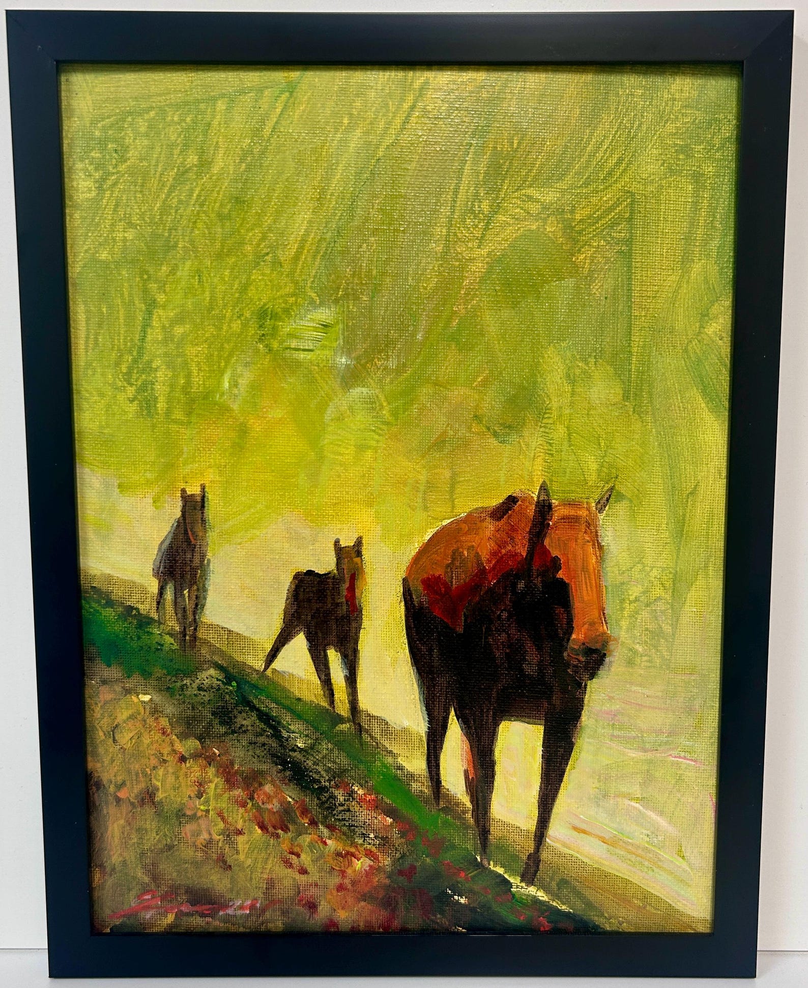 Original Horse Painting: Indigenous Art by Linus Woods (12x9) - Etsy