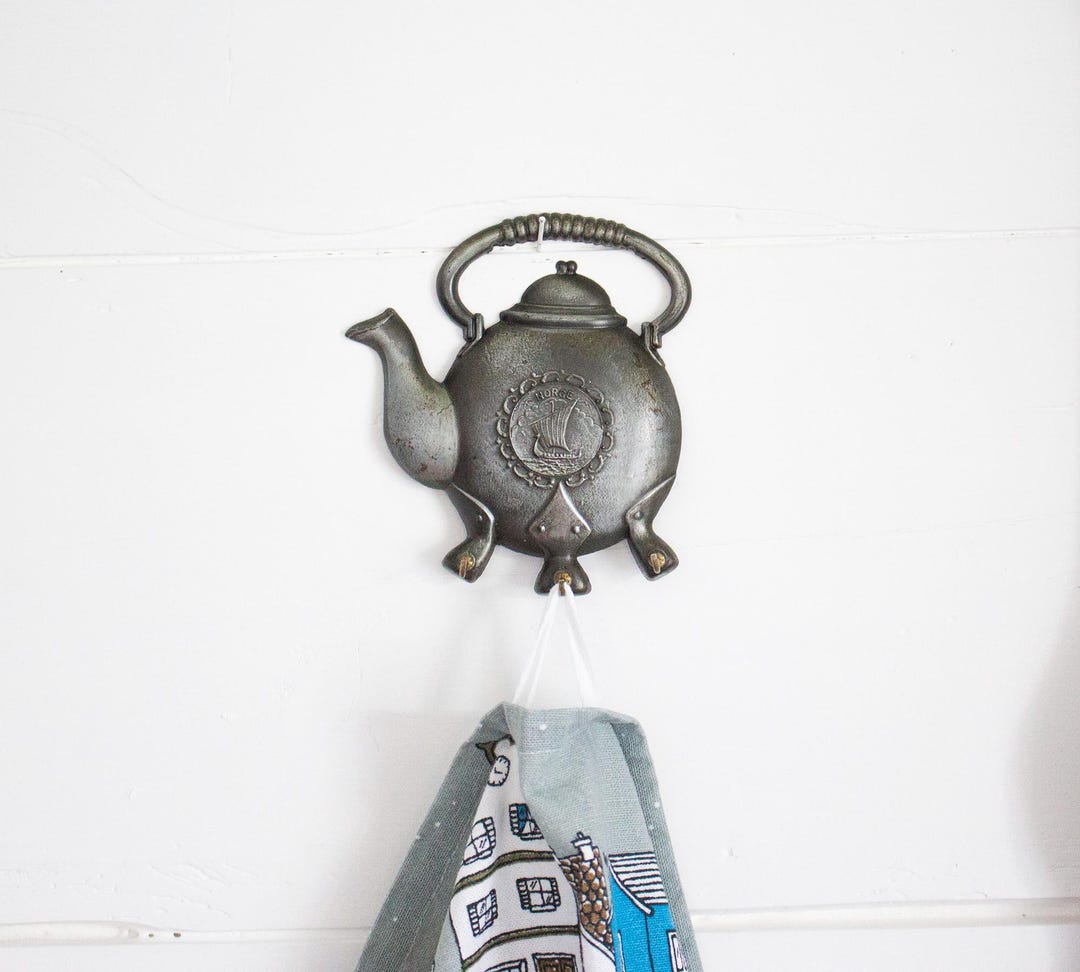Vintage Teapot Wall Hook, Kitchen Towels Hook, Norway Viking Ship Wall ...