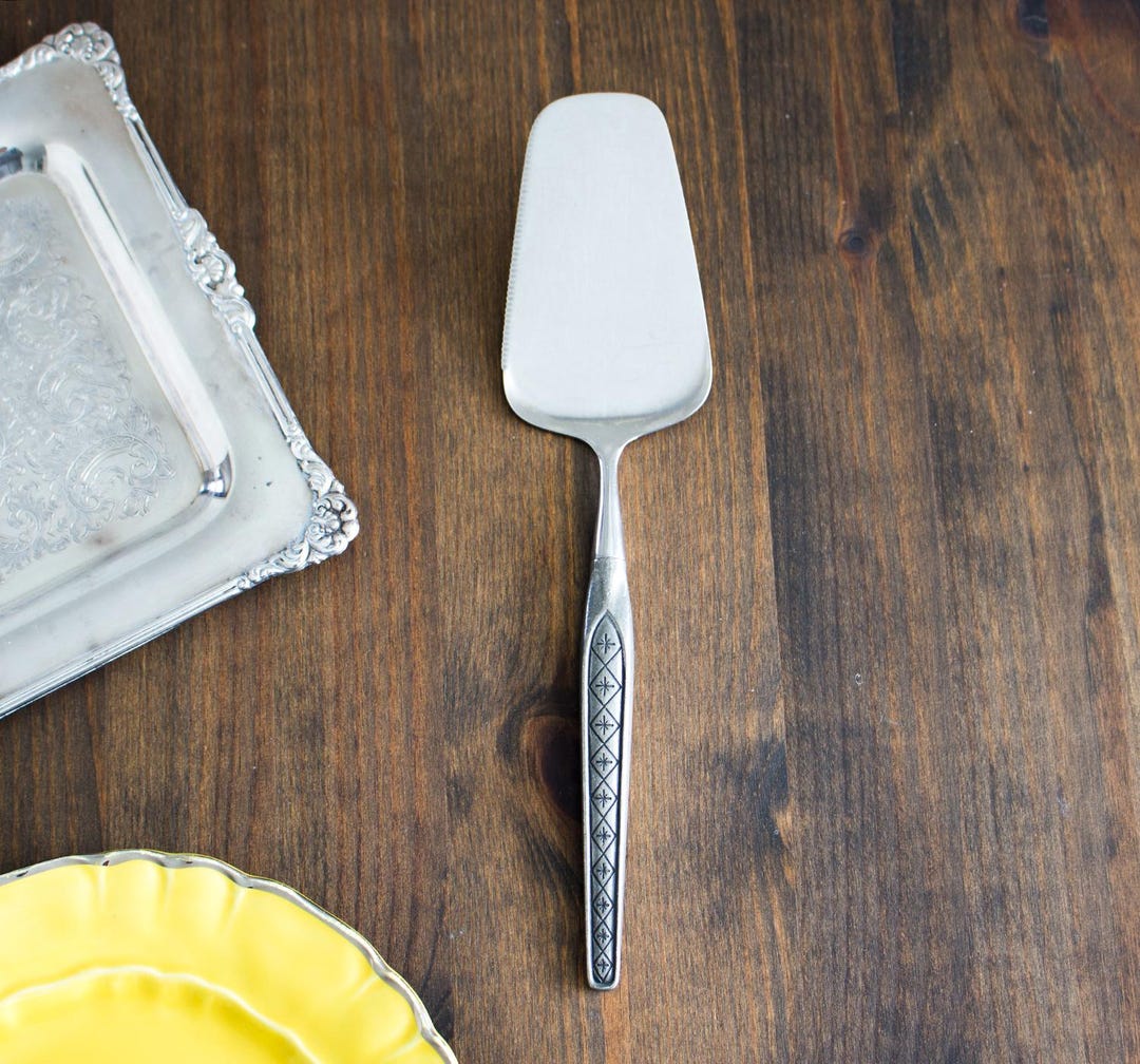 Vintage Norwegian Hardanger Tinn Cake Server, Norway MCM HS Pewter Cake ...