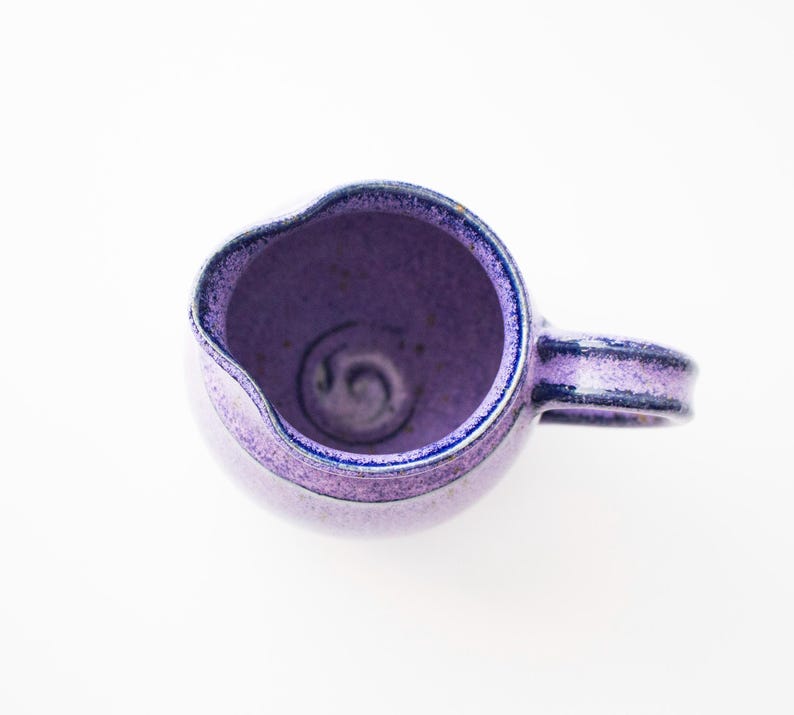 Vintage Small Studio Pottery Jug, Violet Ceramic Tea Creamer Jug ...