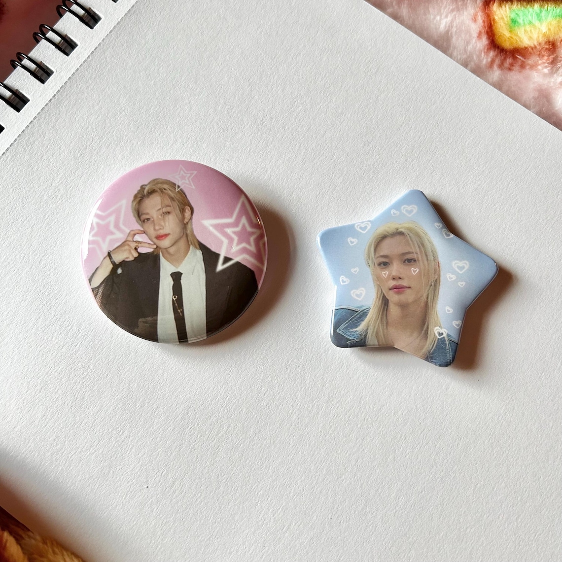 Bangchan Felix Button Pin Set! | Kpop | Ita Bag | Fan | Bias Stray Kids ...