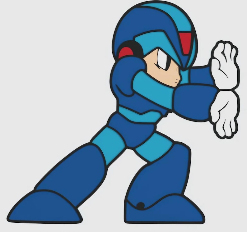 Handmade Laser Engraved Mega Man Wall Art Decor - Etsy