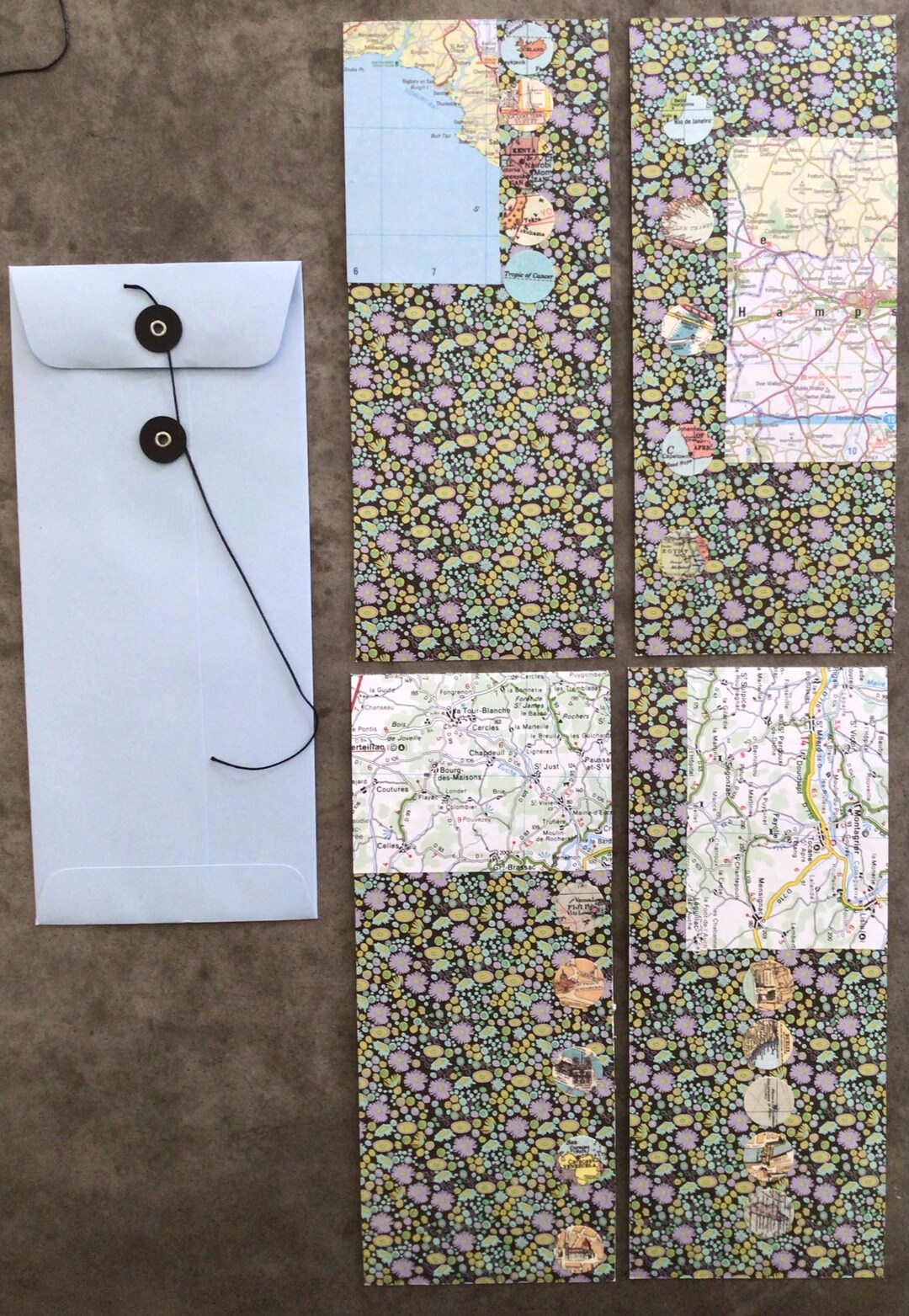 One of a Kind No. 10 Button and String Stationery Set - Etsy