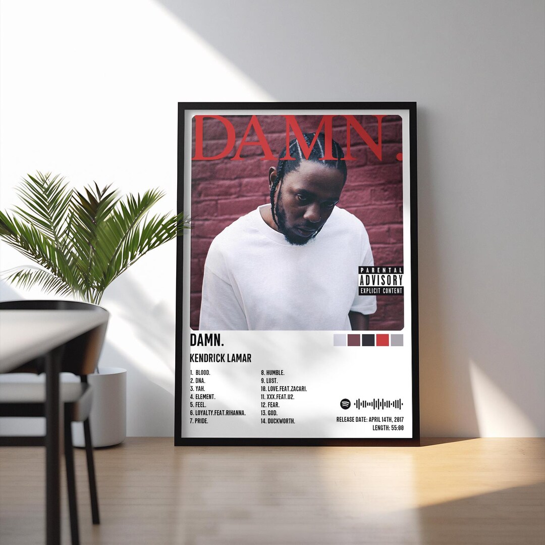 Kendrick Lamar / DAMN. / Digital Printable, Album Cover, Poster, Home ...