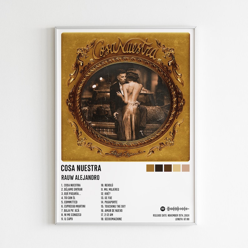 Rauw Alejandro / Cosa Nuestra / Digital Printable, Album Cover, Poster, Home Decor, Reggaeton - Etsy